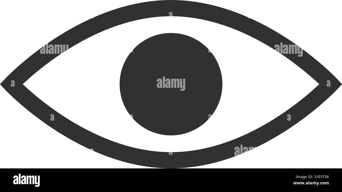 Simple eye icon. Look icon. Editable vector Stock Vector Image & Art ...