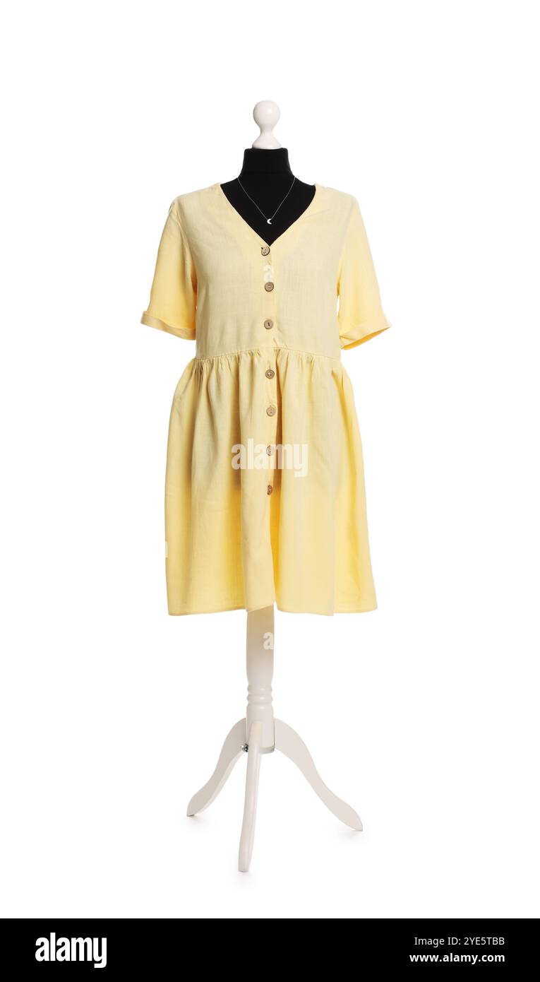Female mannequin in yellow hi-res stock photography and images - Alamy