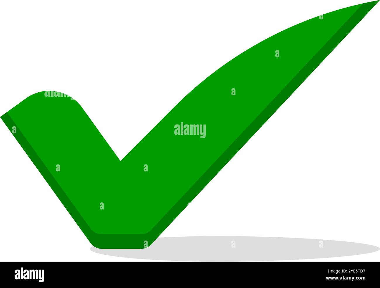 Check mark and shadow icon. Option. Editable vector Stock Vector Image ...