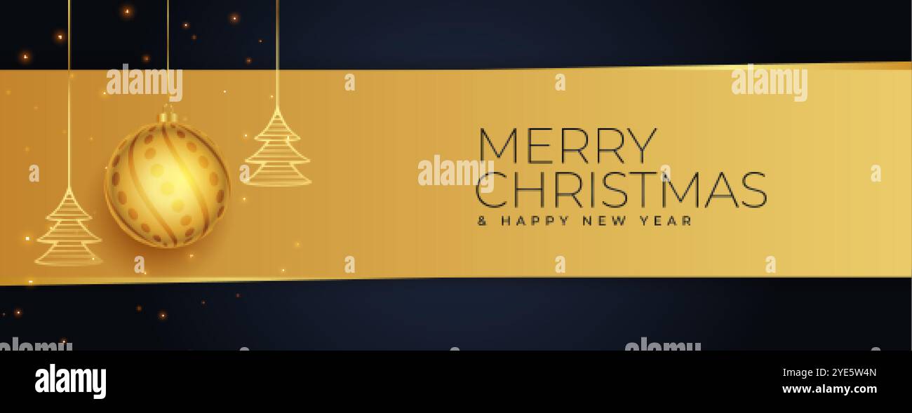 Christmas wide festive banner Stock Vector Images - Alamy