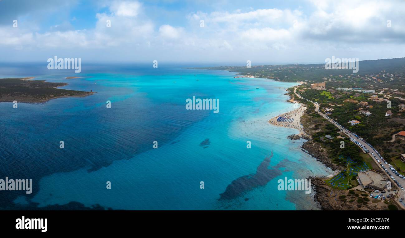 Aerial View of Sardinia's Turquoise Waters and Sandy Beaches Stock ...