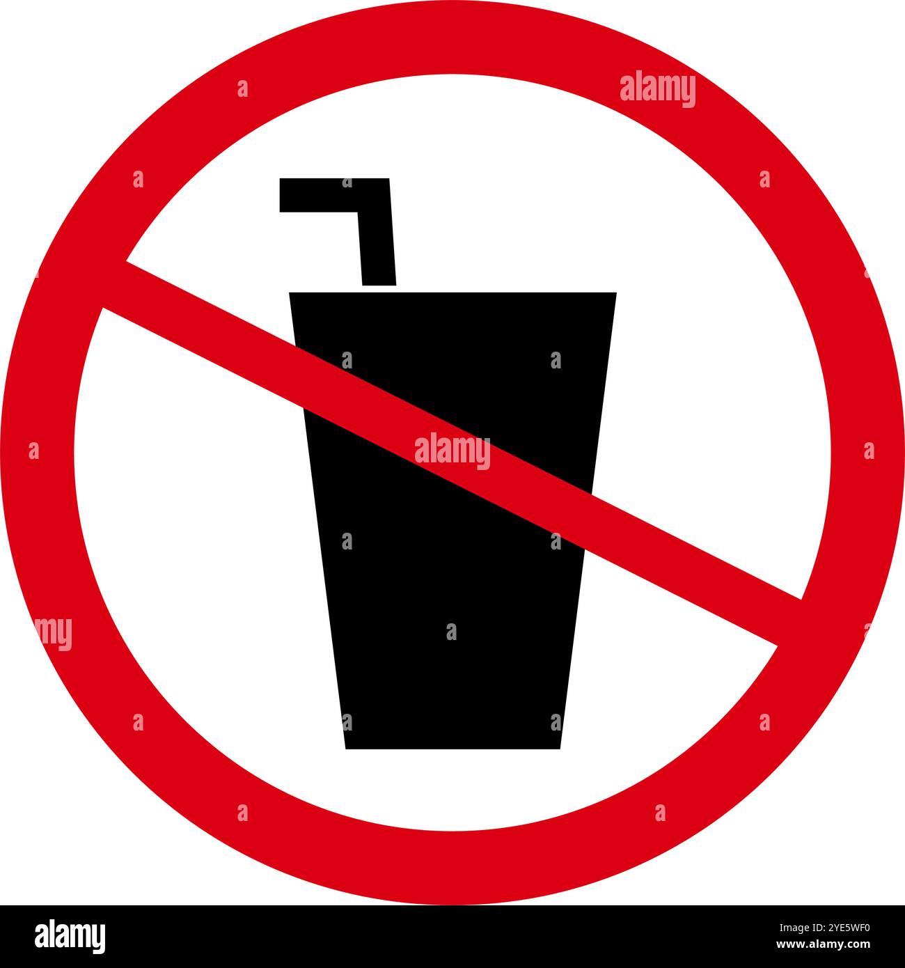 No drink area sign. Editable vector Stock Vector Image & Art - Alamy