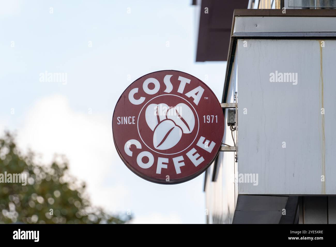 Costa Coffee logo are being pictured in Warsaw Stock Photo - Alamy