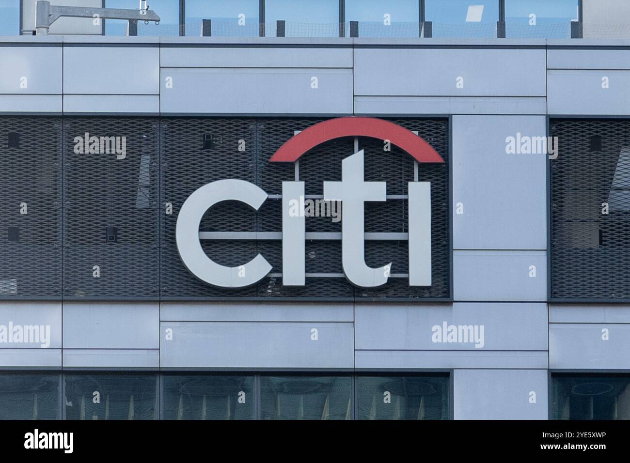 A Citibank logo seen on the window in Warsaw Stock Photo - Alamy