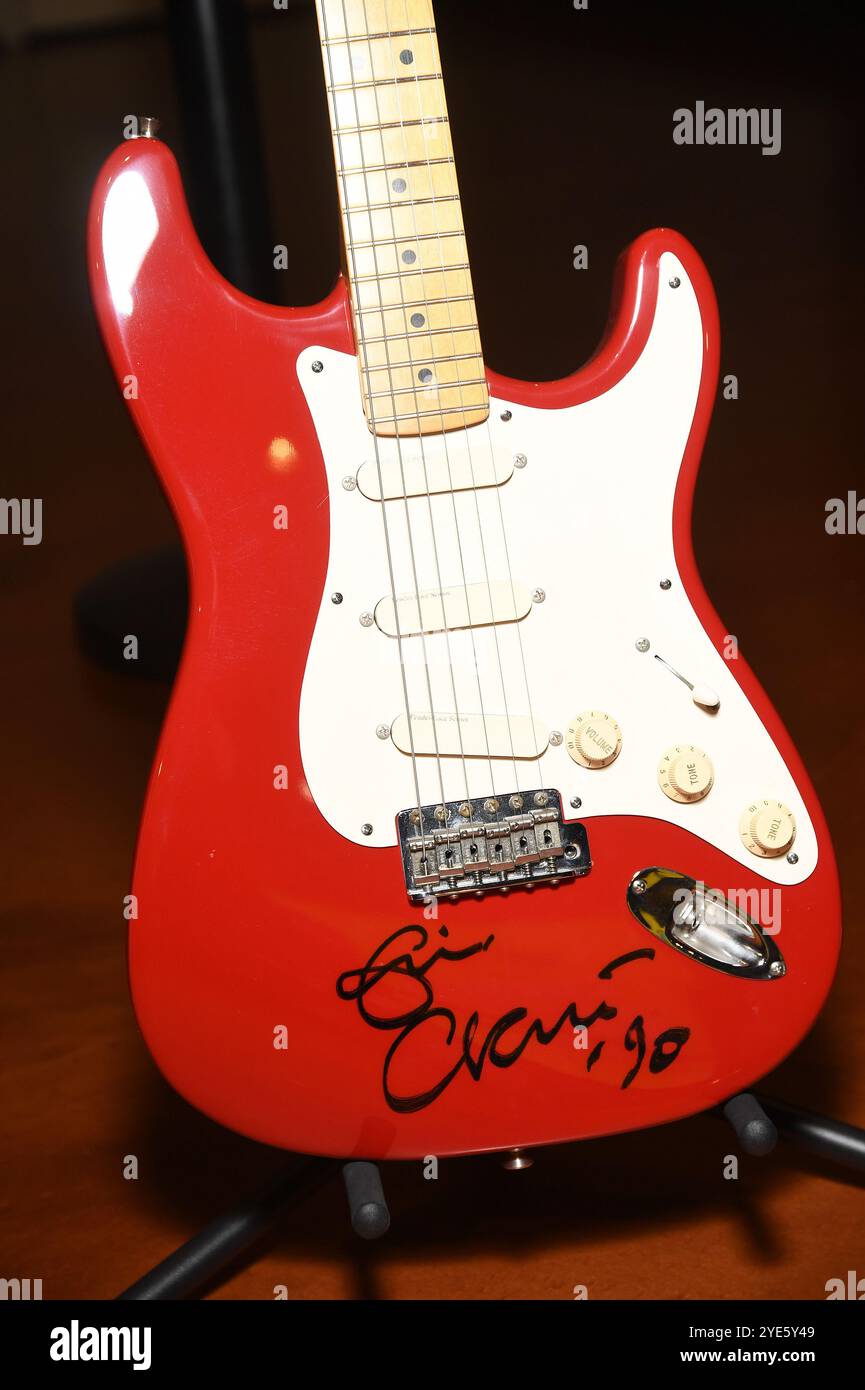 New York, USA. 28th Oct, 2024. Eric Clapton stage played and signed ...