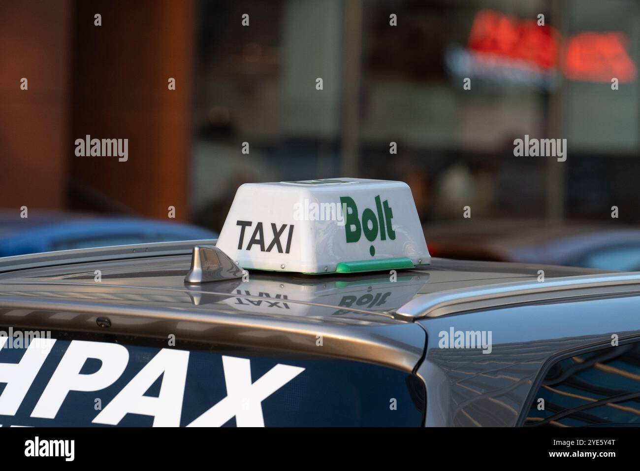 A n Bolt taxi cab seen in Warsaw Stock Photo - Alamy