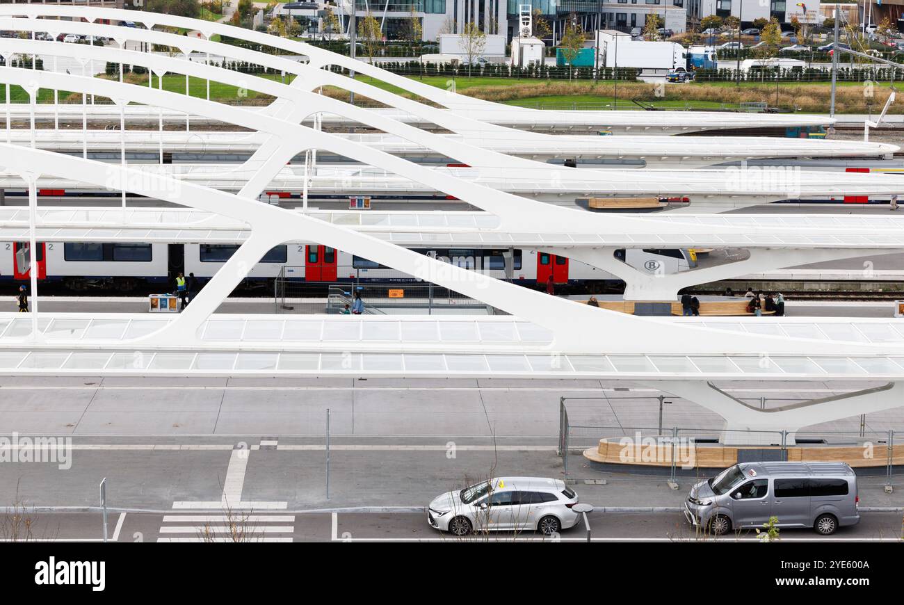 Mons, Belgium. 29th Oct, 2024. The station (from architect Santiago ...