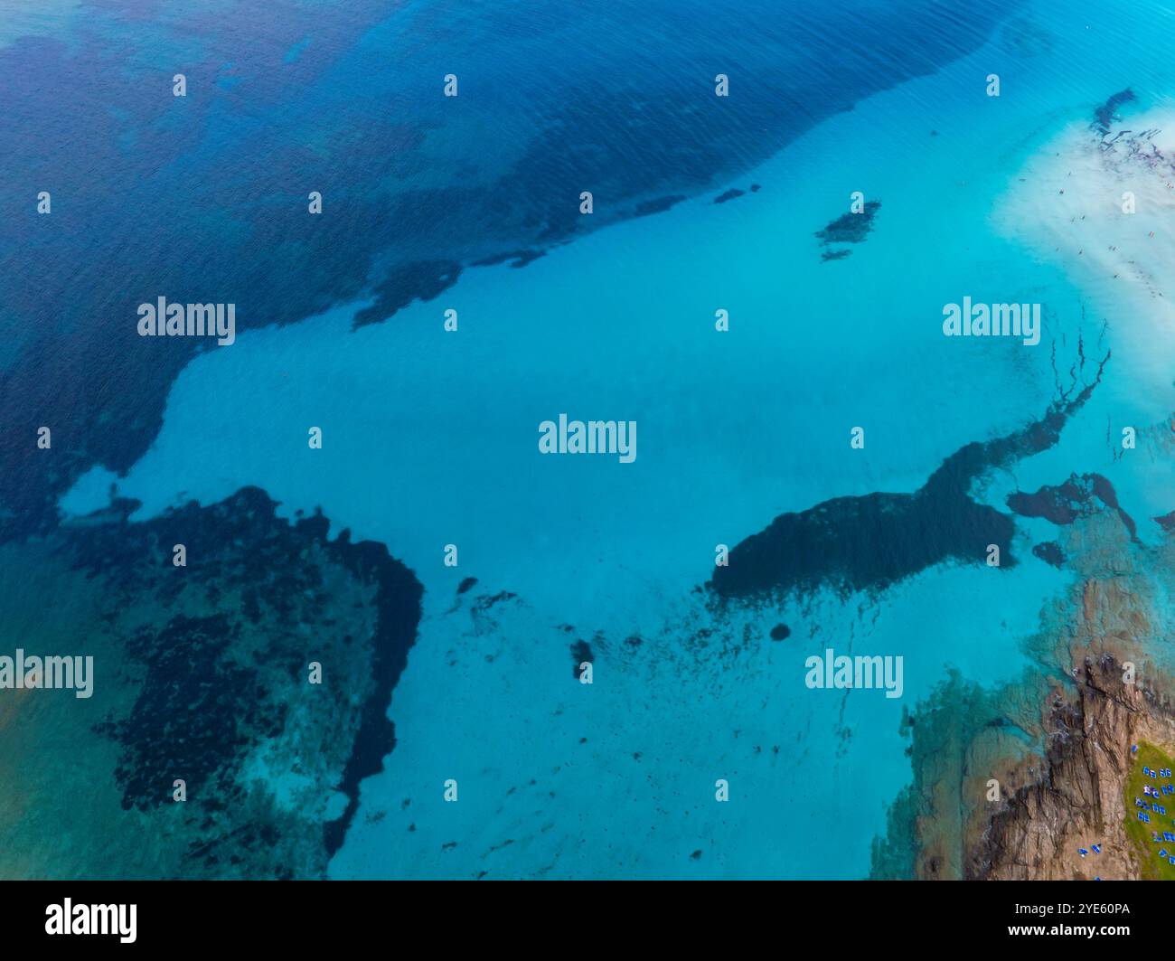 Aerial View of Sardinia's Turquoise Waters and Rocky Shoreline Stock ...