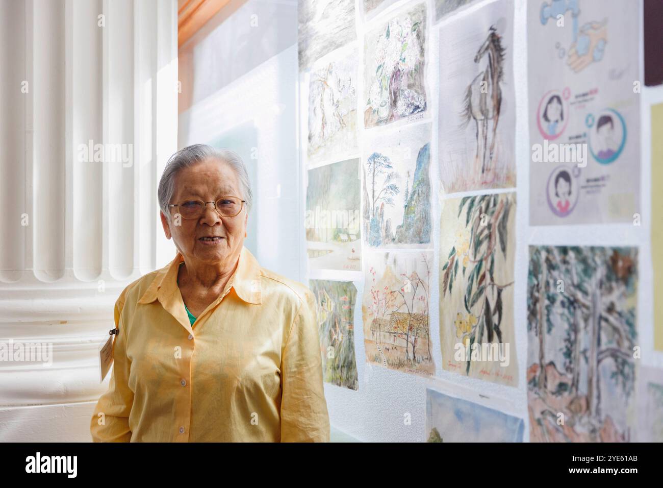 Fengling He poses for a portrait at adult daycare Hong Fook Center on ...