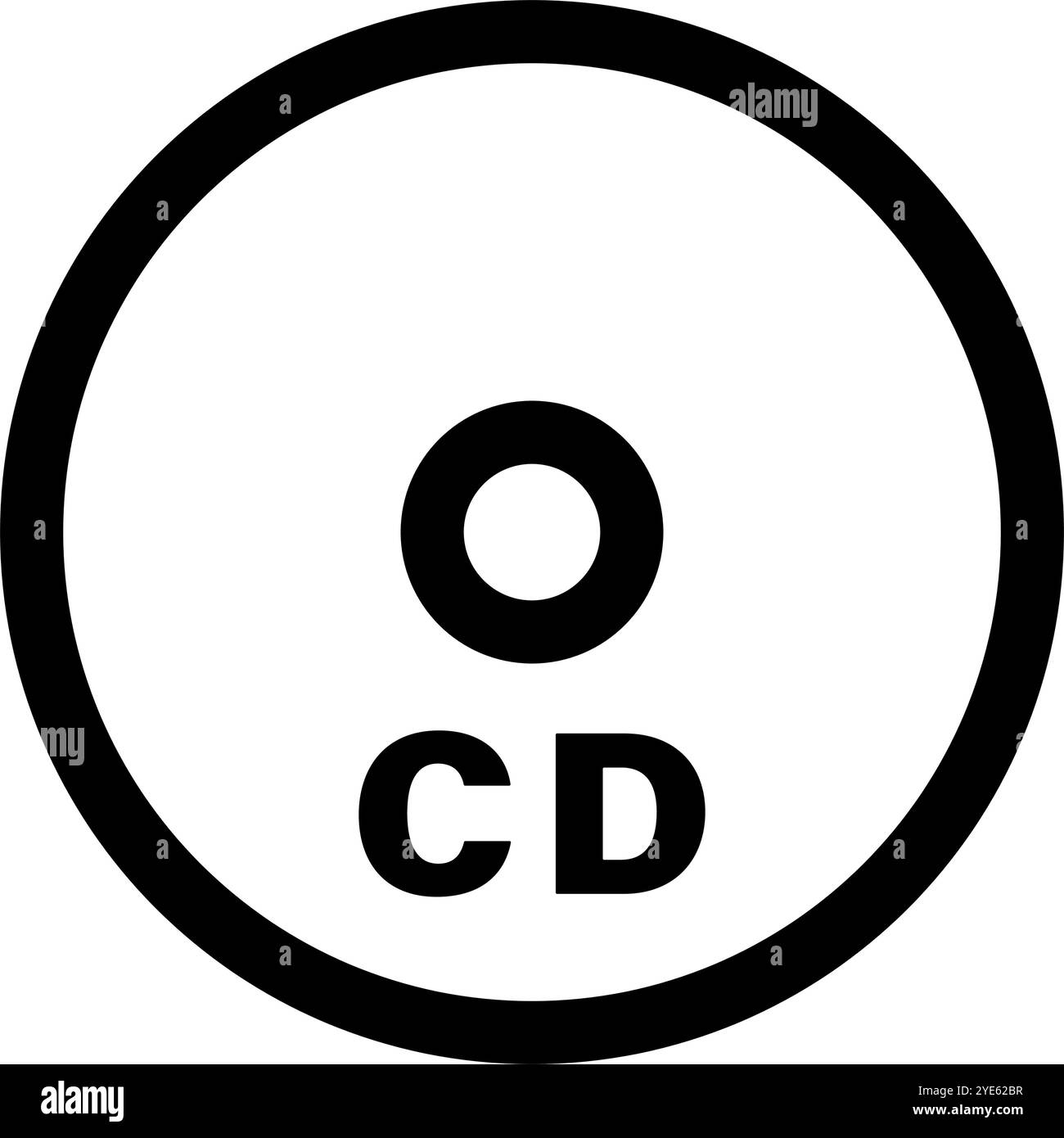 Simple CD icon. Compact disc. Editable vector Stock Vector Image & Art ...