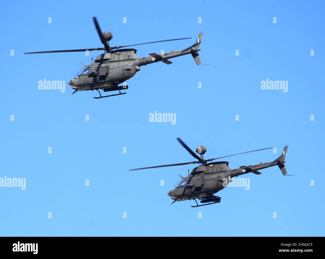 Hellenic airforce helicopters parade Stock Photo - Alamy