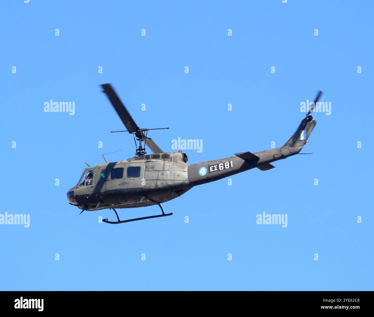 Hellenic airforce helicopters parade Stock Photo - Alamy
