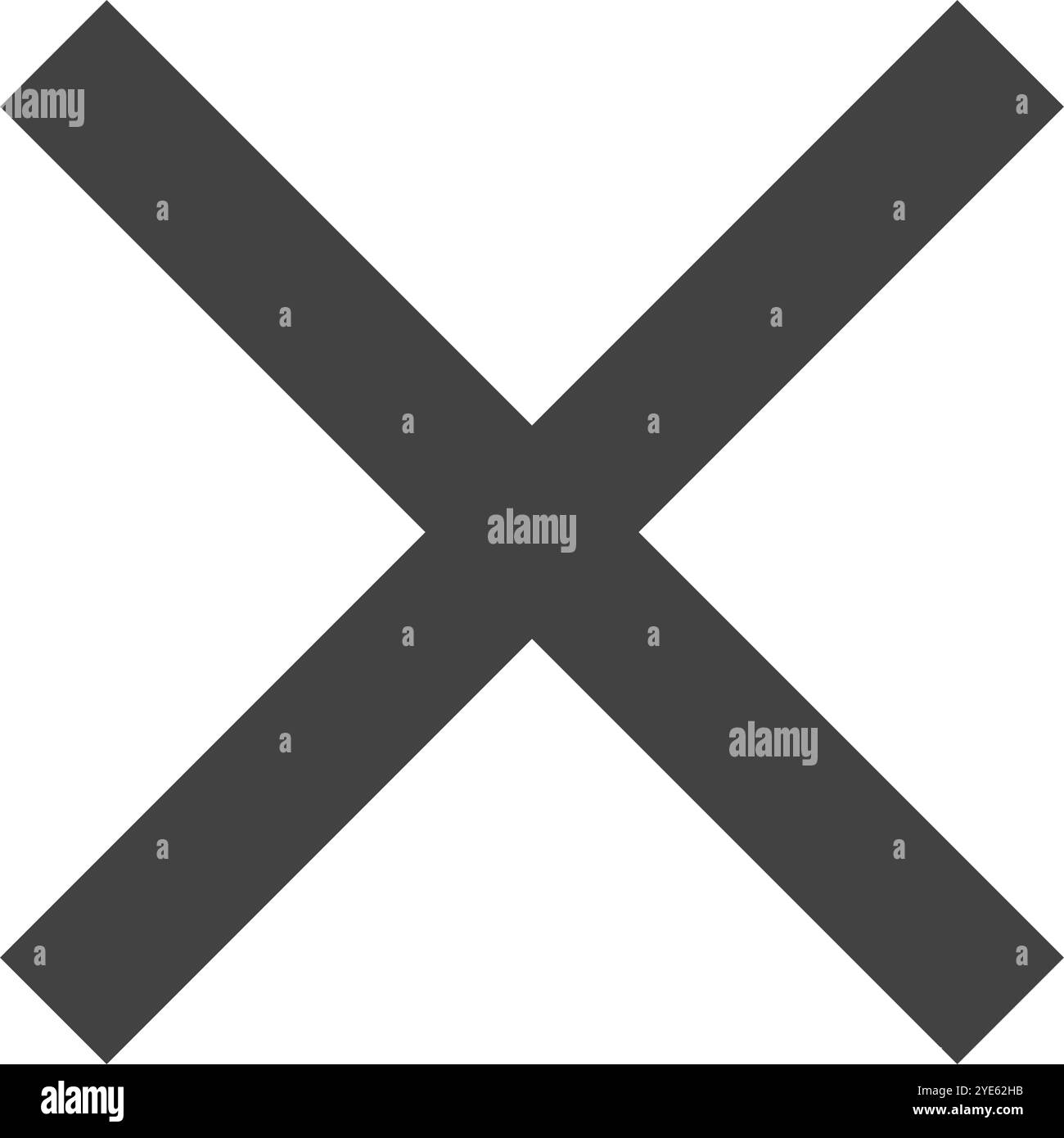 Simple cross mark silhouette icon. Error. Editable vector Stock Vector ...