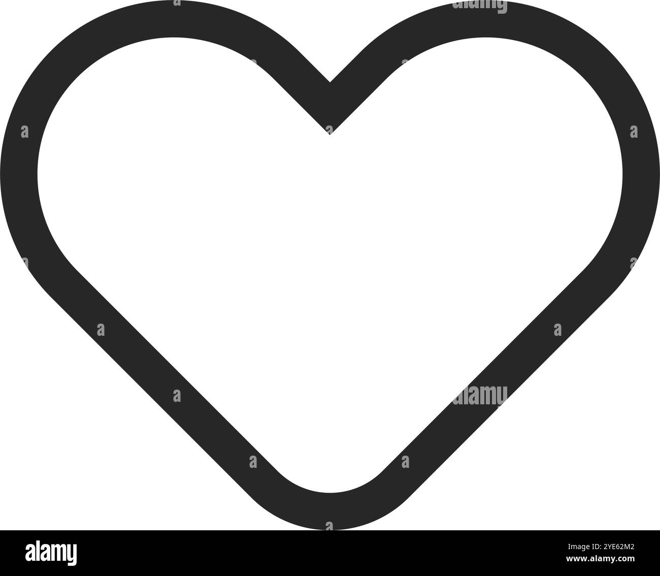 Simple heart mark icon. Favorite. Editable vector Stock Vector Image ...