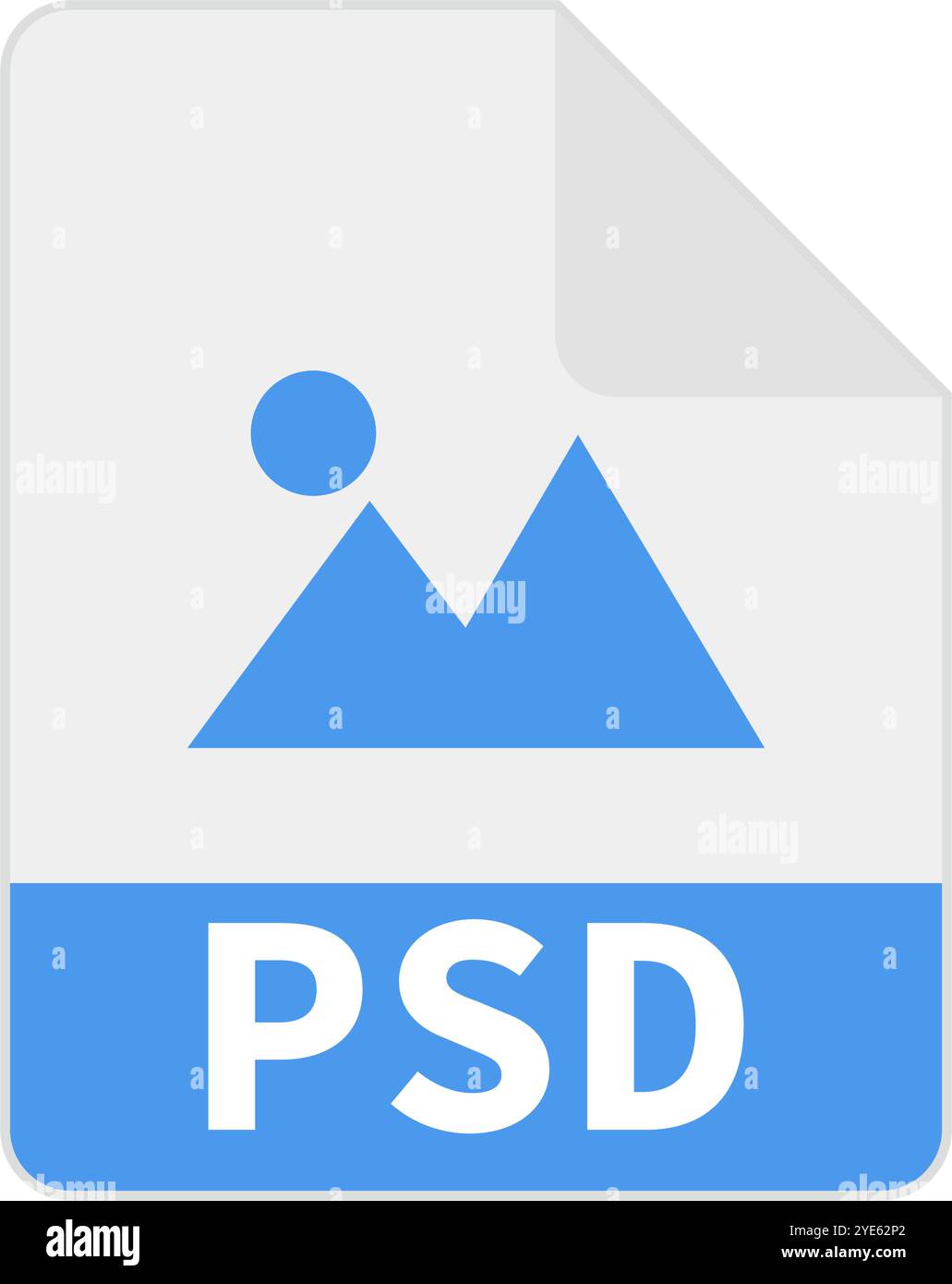 Flat design PSD file icon. PSD data icon. Editable vector Stock Vector ...