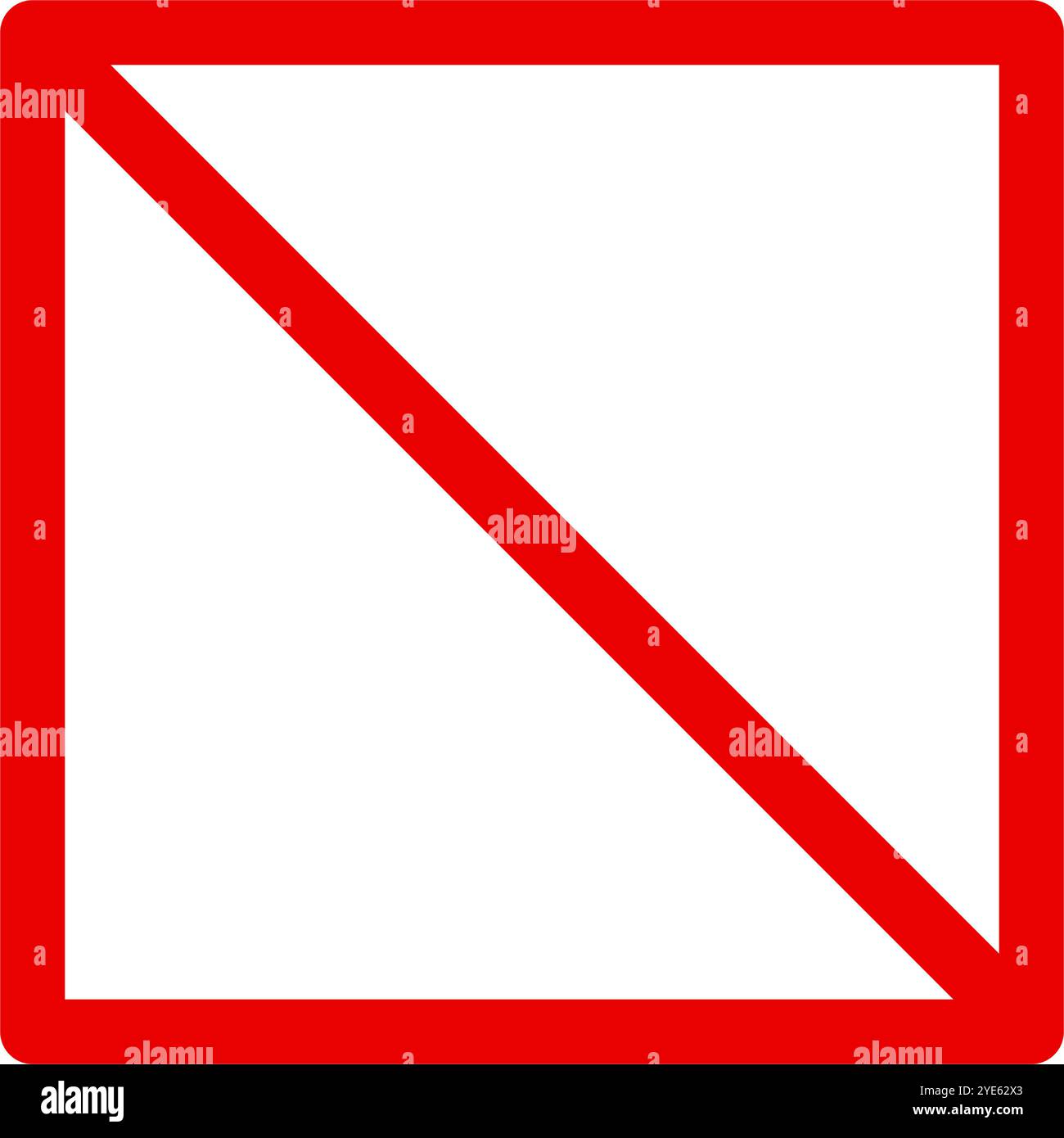 Restricted square sign road hi-res stock photography and images - Alamy