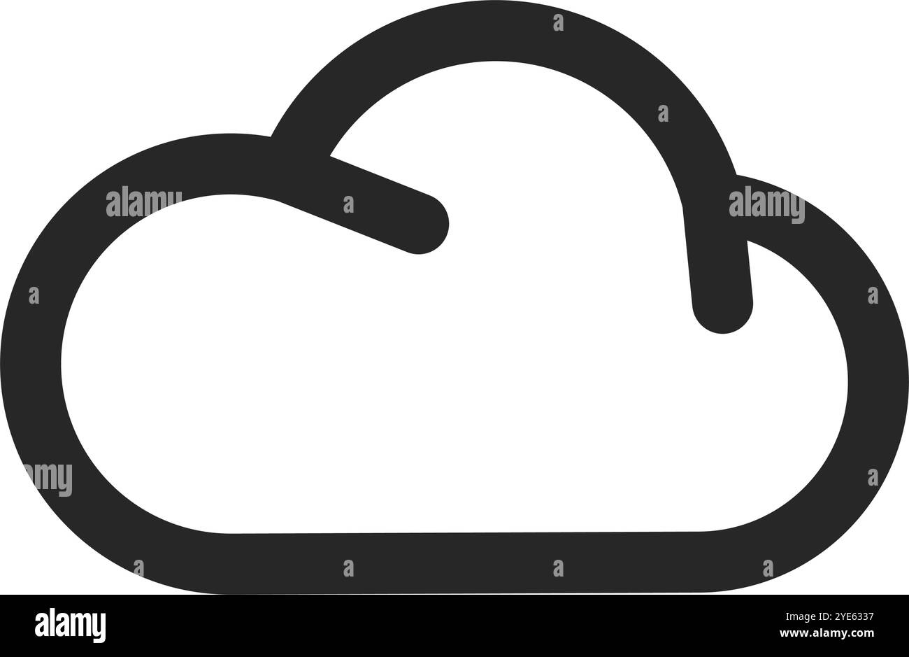 Simple cloud icon. Cloudy. Editable vector Stock Vector Image & Art - Alamy