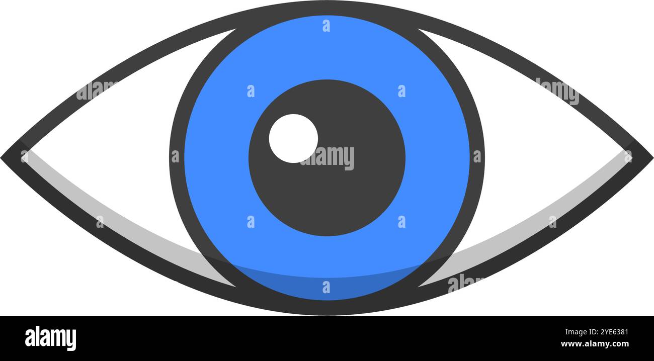 Contact lens flat vector Cut Out Stock Images & Pictures - Alamy
