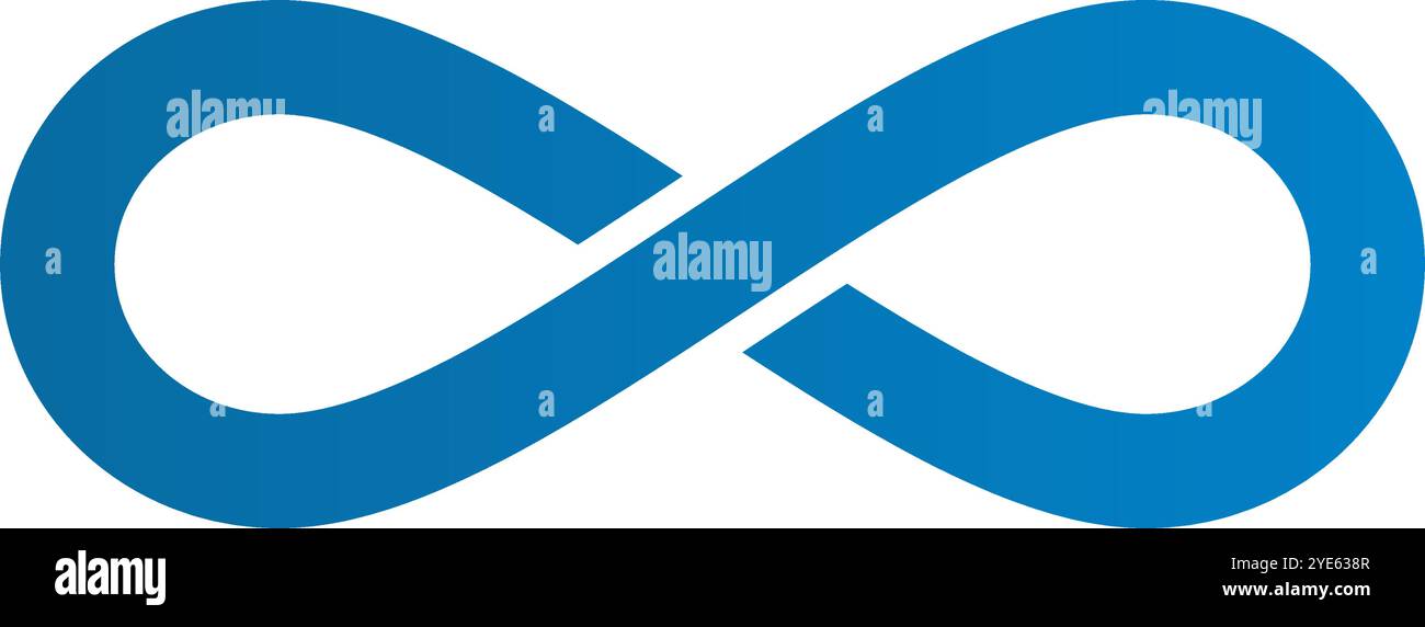 Blue infinite icon. Unlimited. Editable vector Stock Vector Image & Art ...