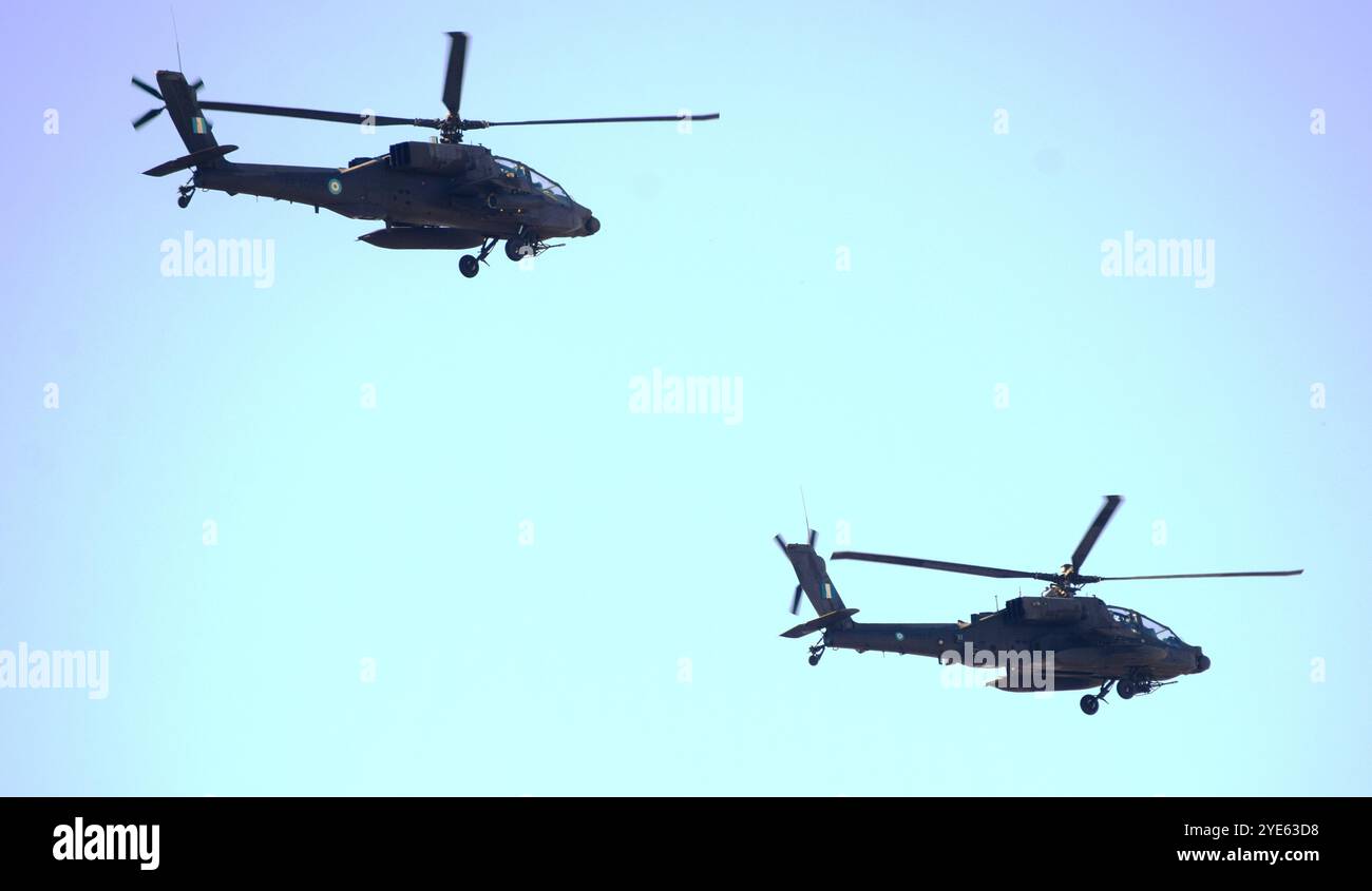Hellenic airforce helicopters parade Stock Photo - Alamy