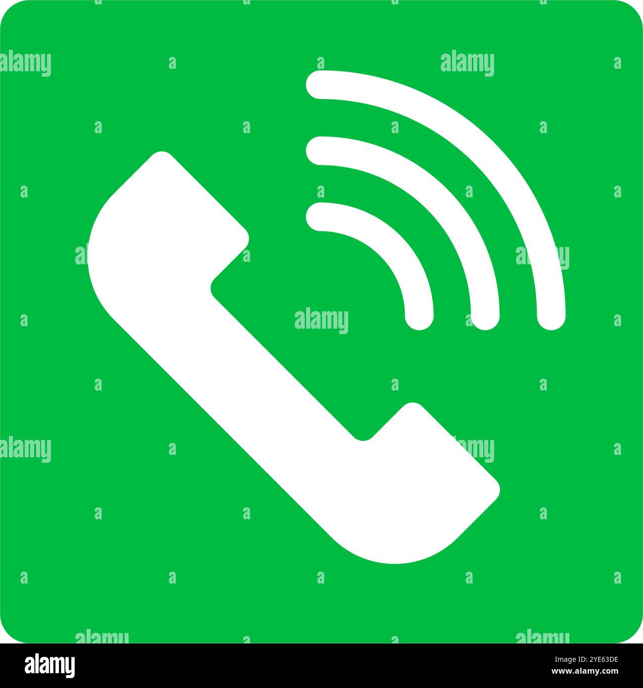 Square phone icon. Call. Editable vector Stock Vector Image & Art - Alamy