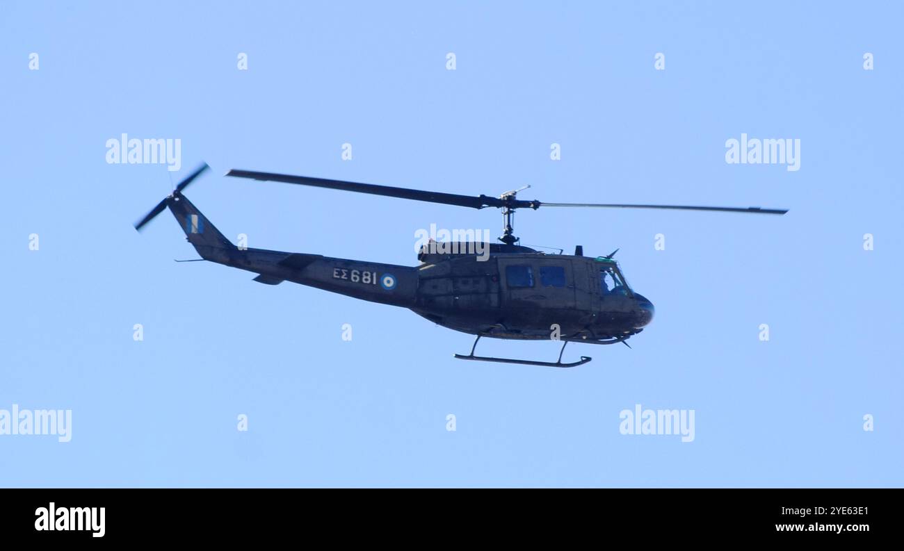 Hellenic airforce helicopters parade Stock Photo - Alamy