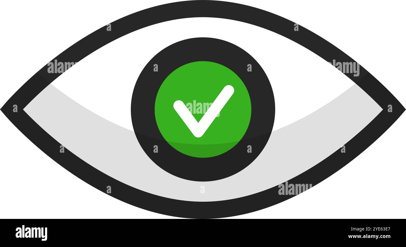 Check mark eye icon. Check with eye. Editable vector Stock Vector Image ...