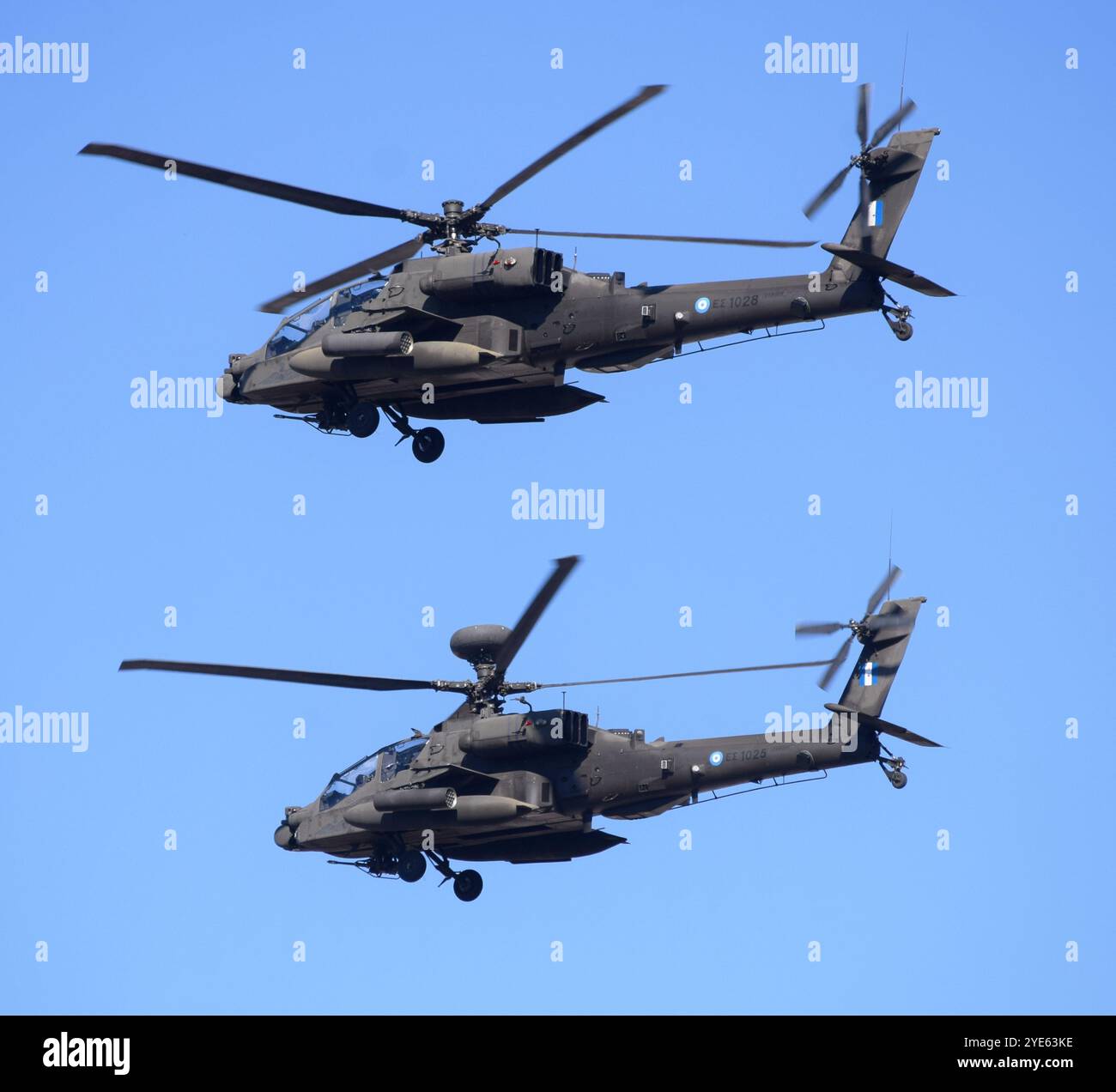 Hellenic airforce helicopters parade Stock Photo - Alamy