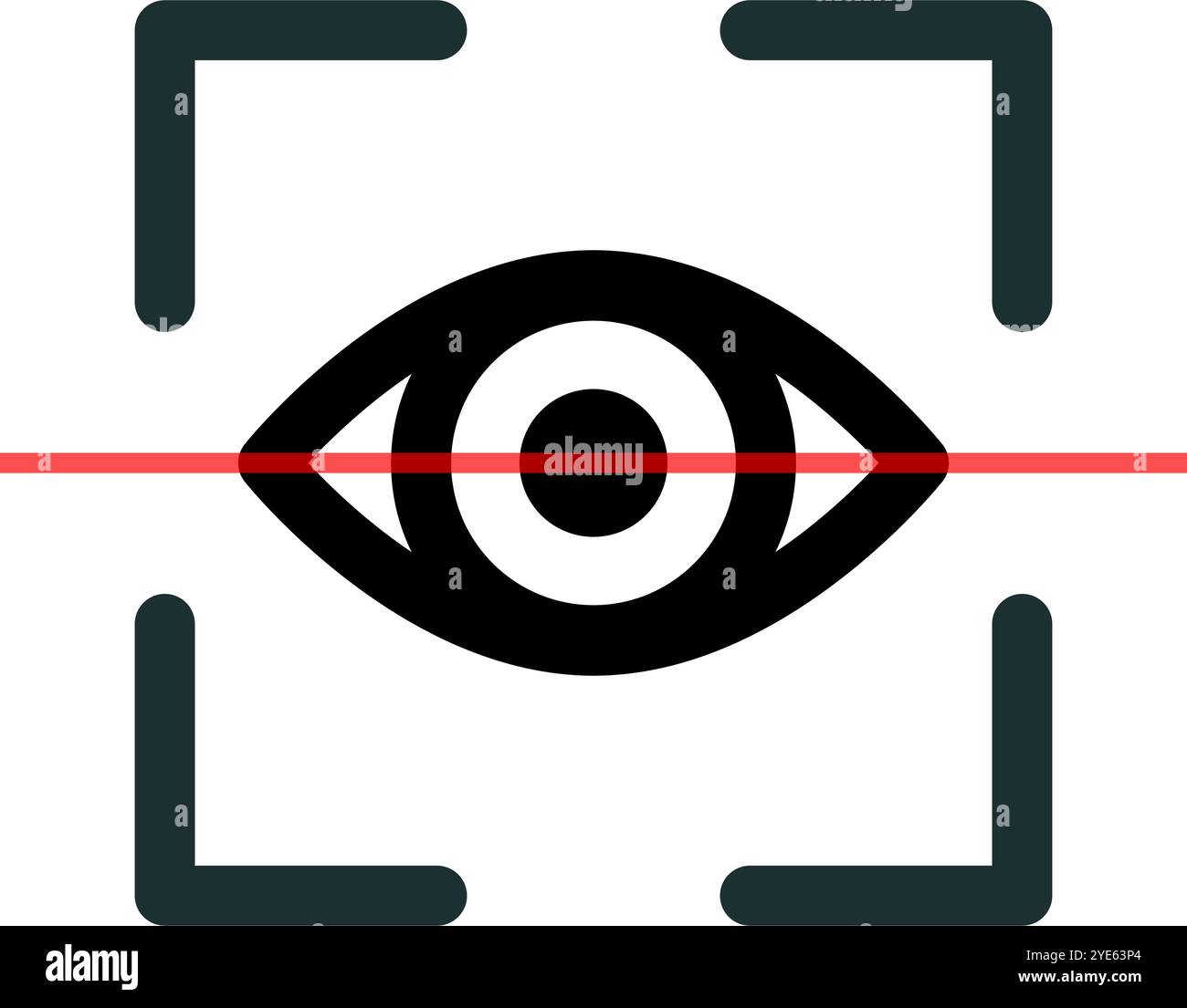 Eye and scan icon. Test. Editable vector Stock Vector Image & Art - Alamy