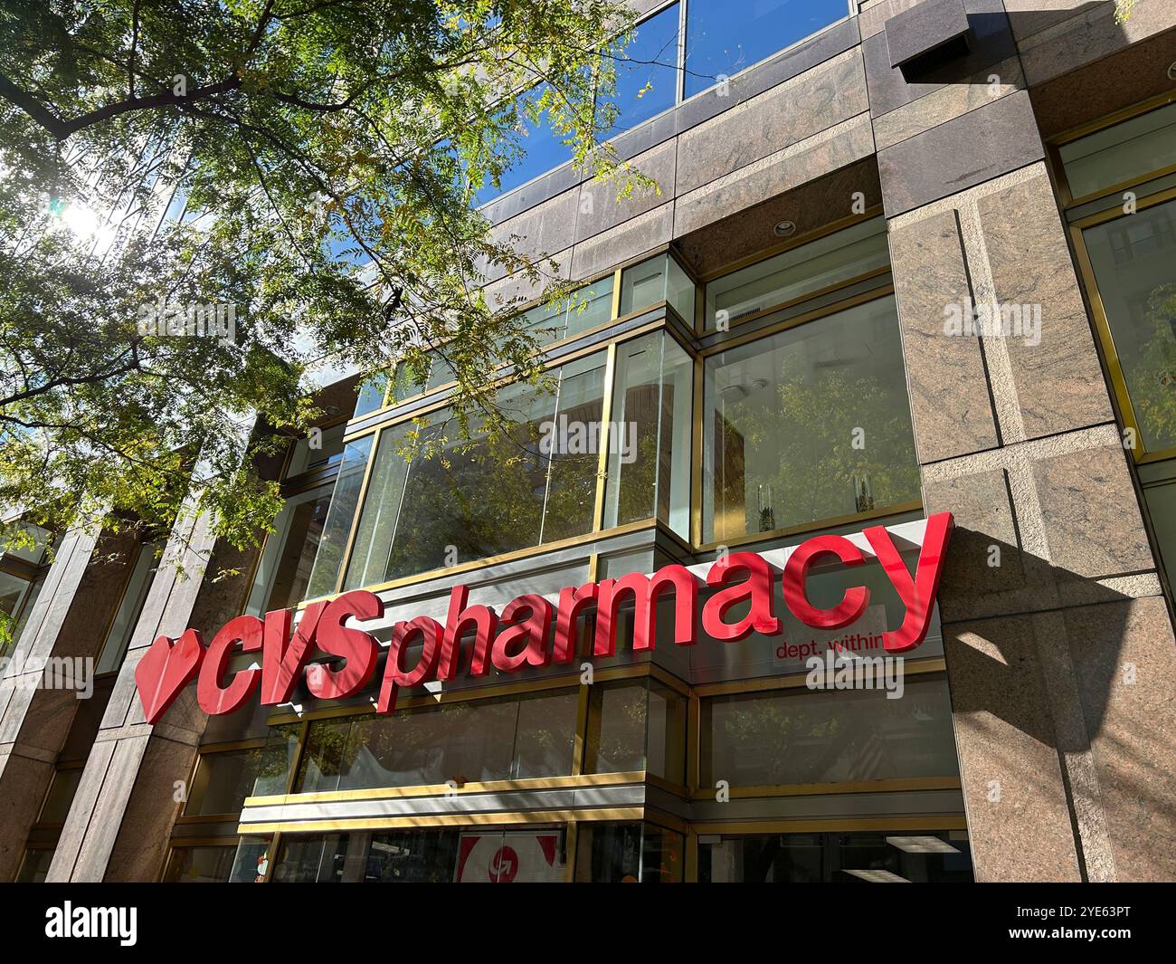 CVS Pharmacy and convenience store, building exterior, New York City ...