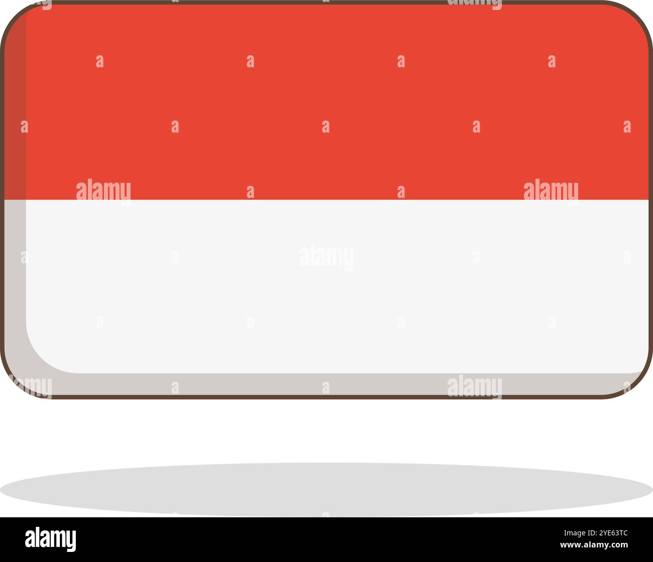 Indonesian flag and shadow. Editable vector Stock Vector Image & Art ...