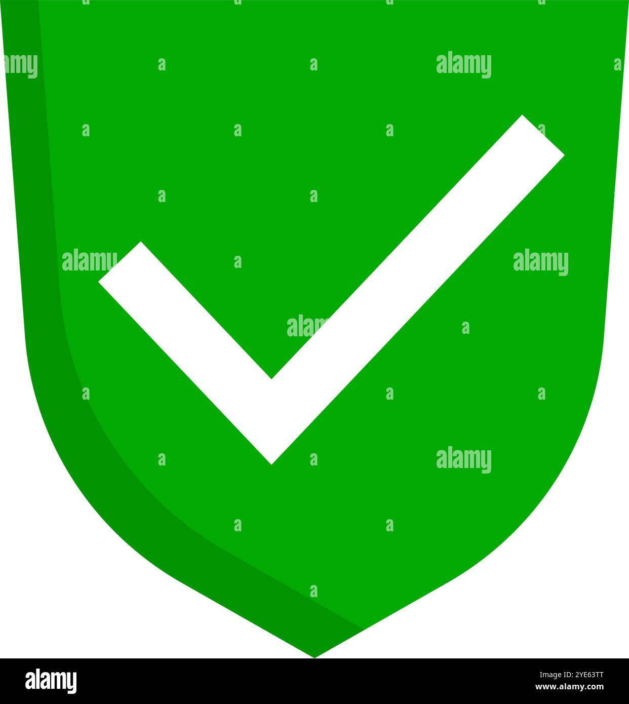Green check mark shield icon. Safety or approval. Editable vector Stock Vector Image & Art - Alamy