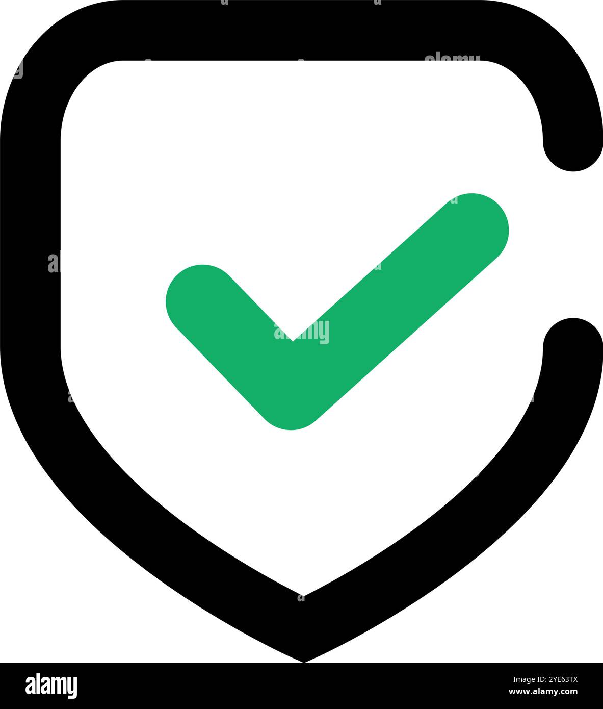 Modern check mark shield icon. Safety and protection. Editable vector Stock Vector Image & Art ...