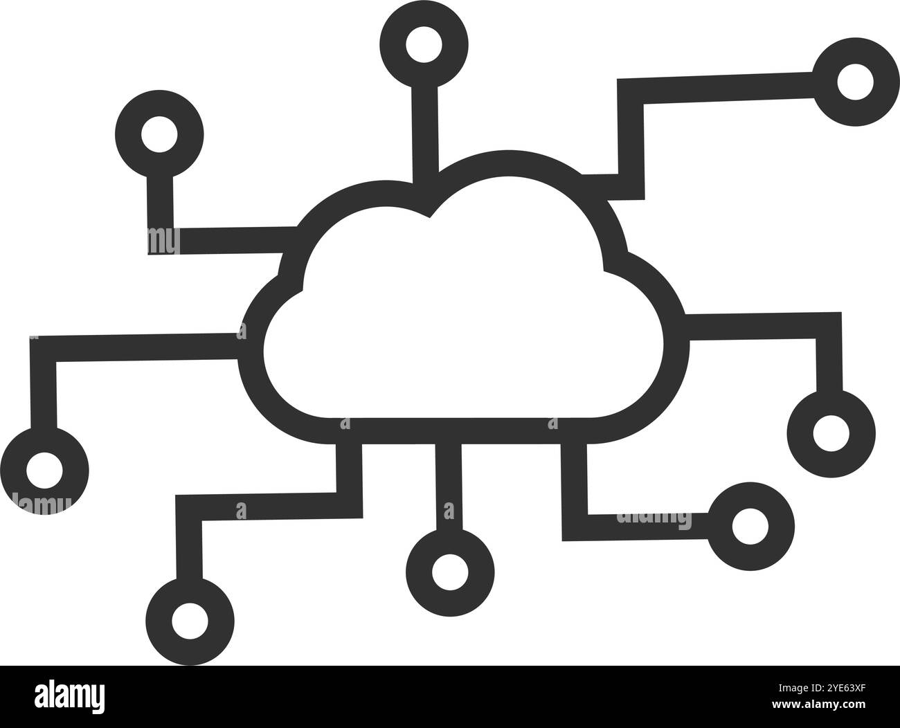 Cloud network icon. Cloud web. Editable vector Stock Vector Image & Art ...