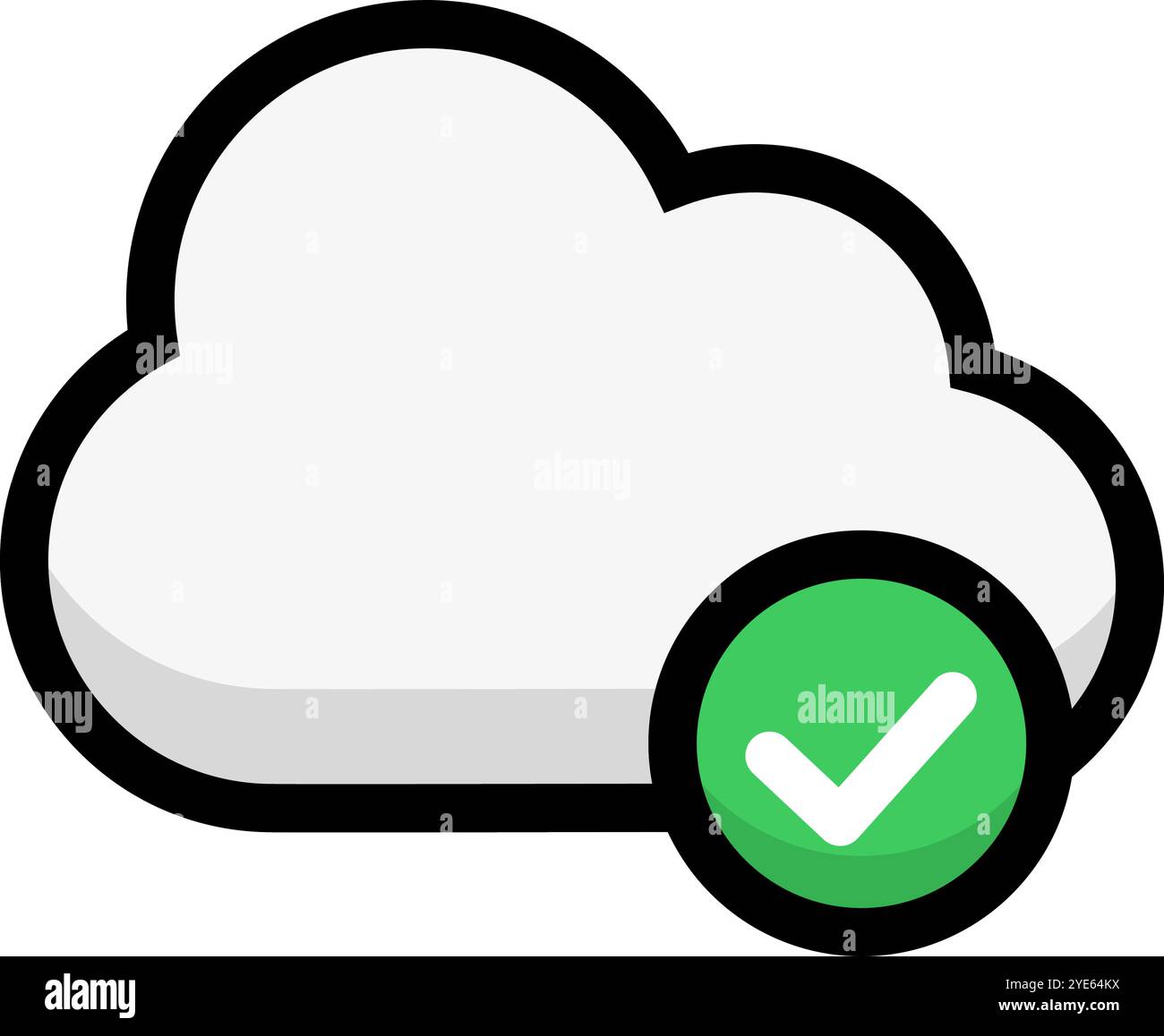 Cloud and check mark icon. Editable vector Stock Vector Image & Art - Alamy
