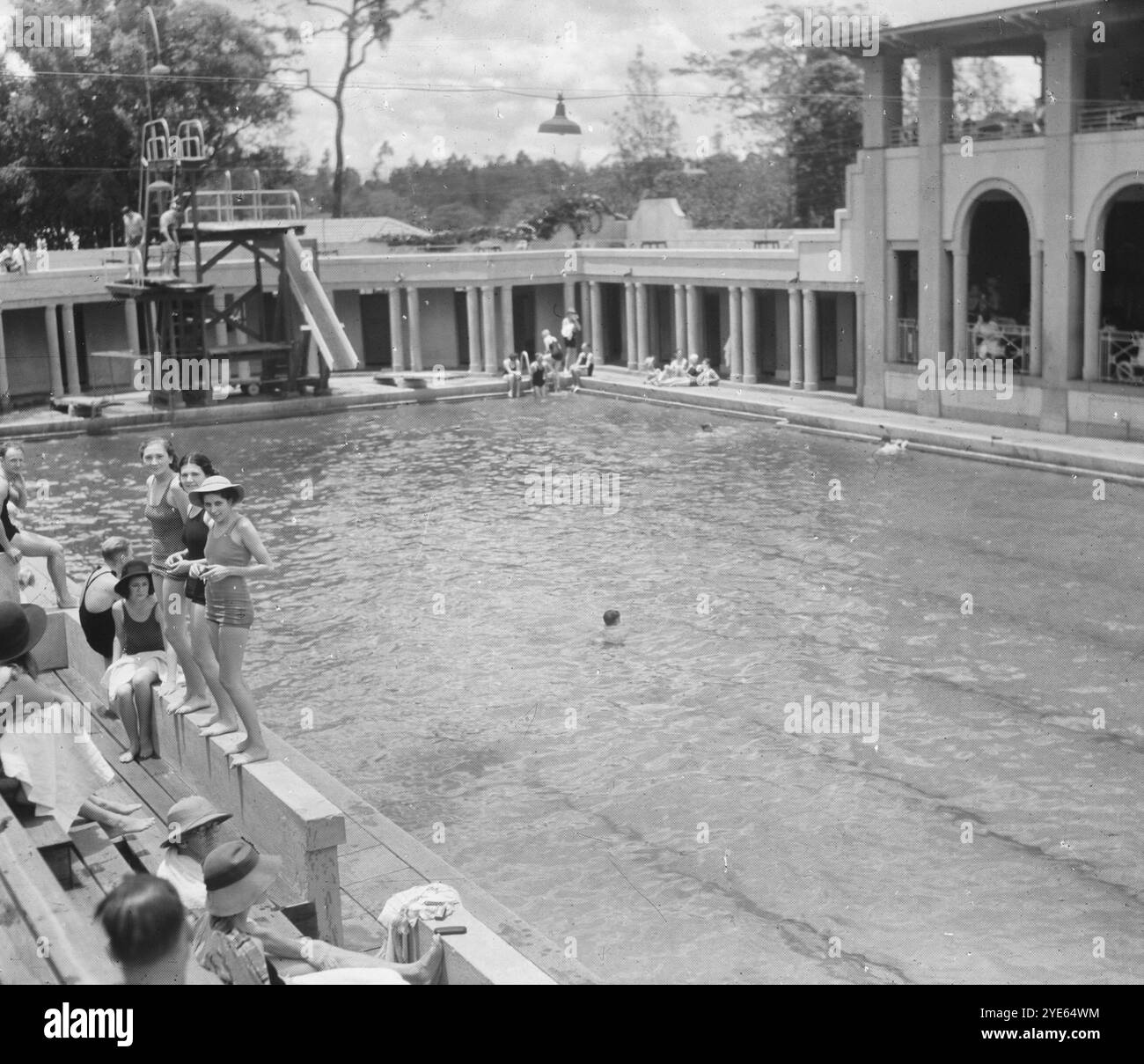 Kenya Colony. Nairobi. The Salisbury Hotel. Swimming pool, 1936 Stock ...