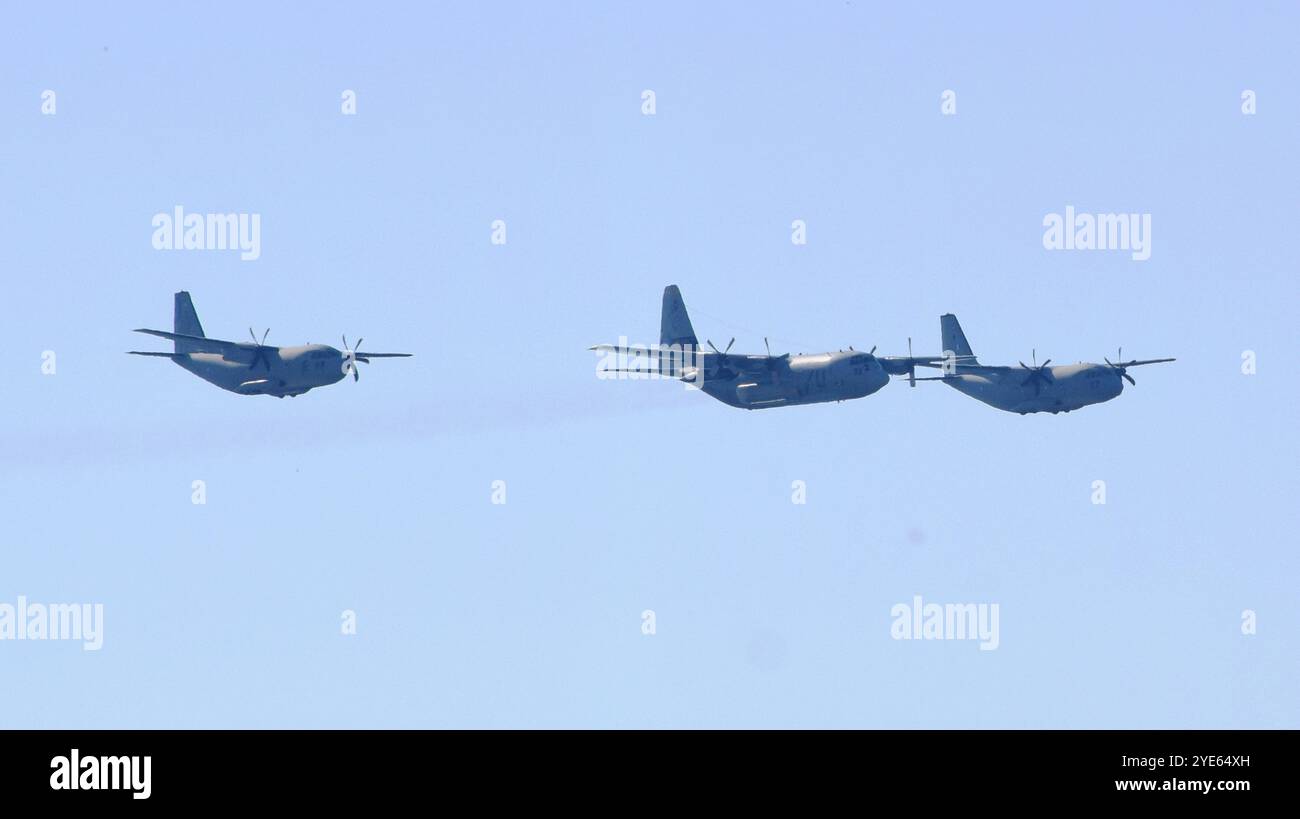 Hellenic airforce airplanes parade Stock Photo - Alamy