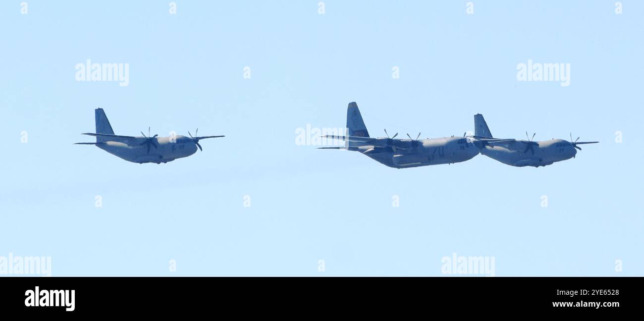 Hellenic airforce airplanes parade Stock Photo - Alamy