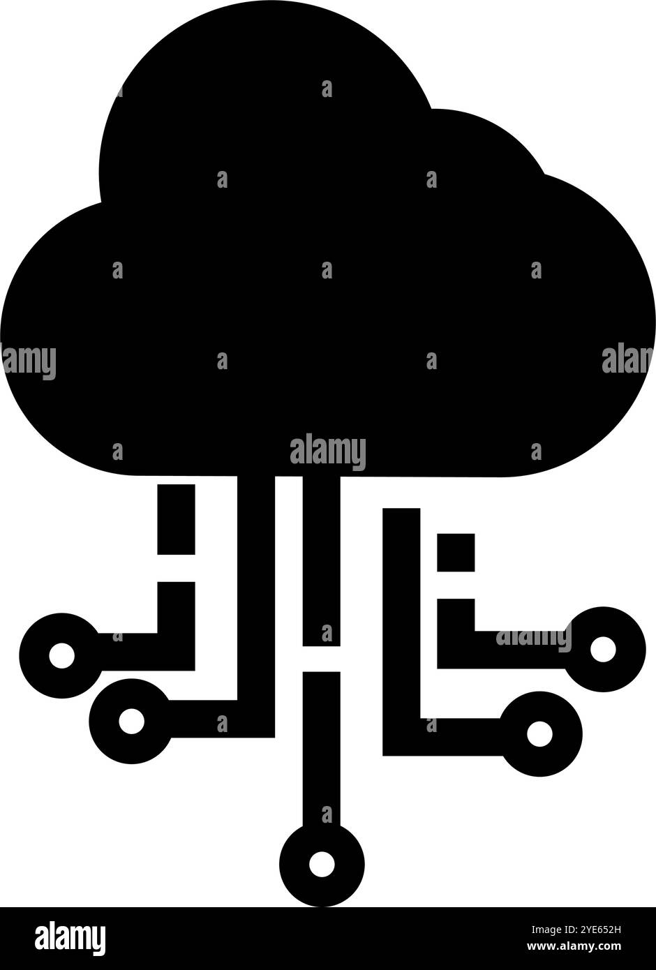 Cloud internet network editable Black and White Stock Photos & Images ...