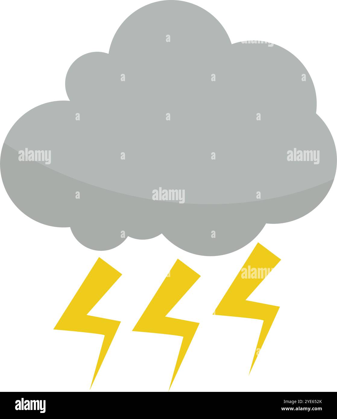 Flat design thundercloud icon. Editable vector Stock Vector Image & Art ...