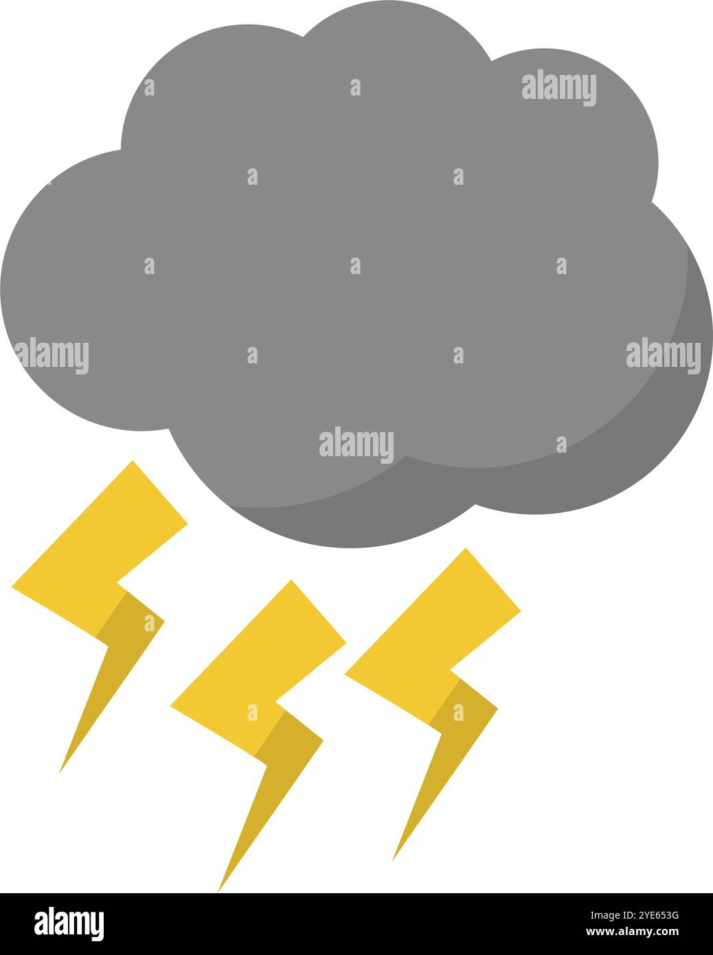 Thunder weather icon. Thundercloud. Editable vector Stock Vector Image ...