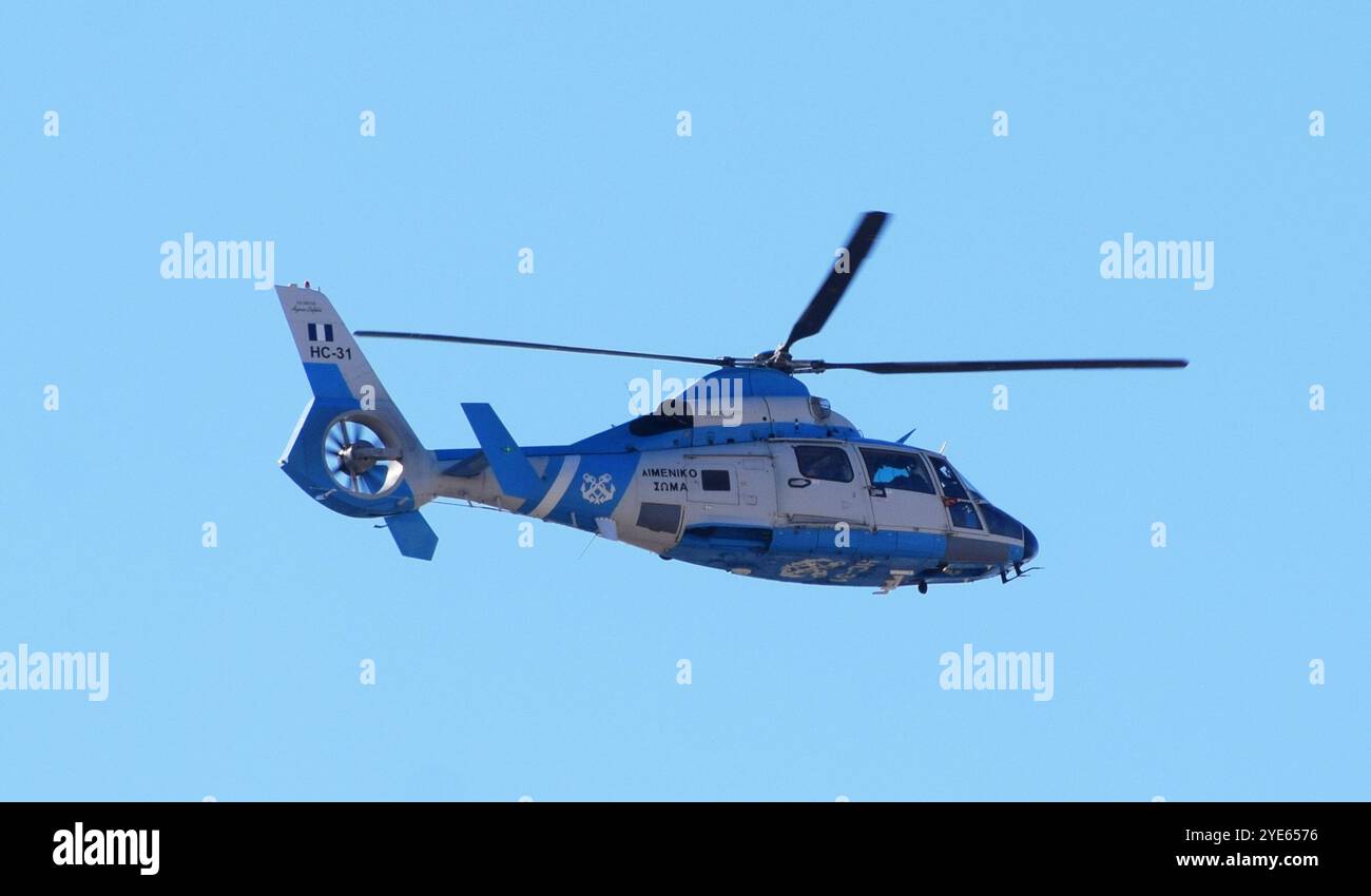 Hellenic airforce helicopters parade Stock Photo - Alamy