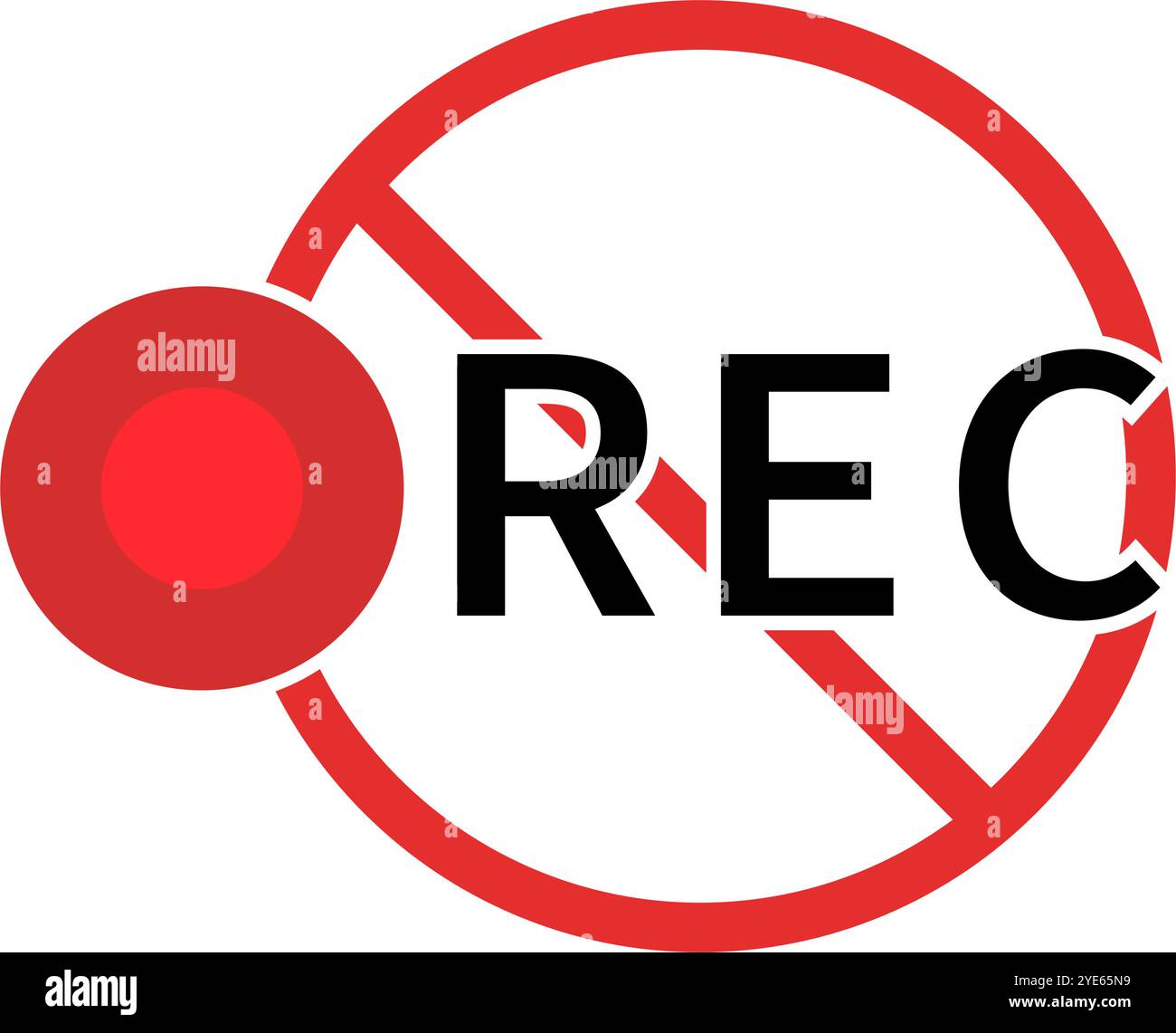 Please do not record. No rec. Editable vector Stock Vector Image & Art ...