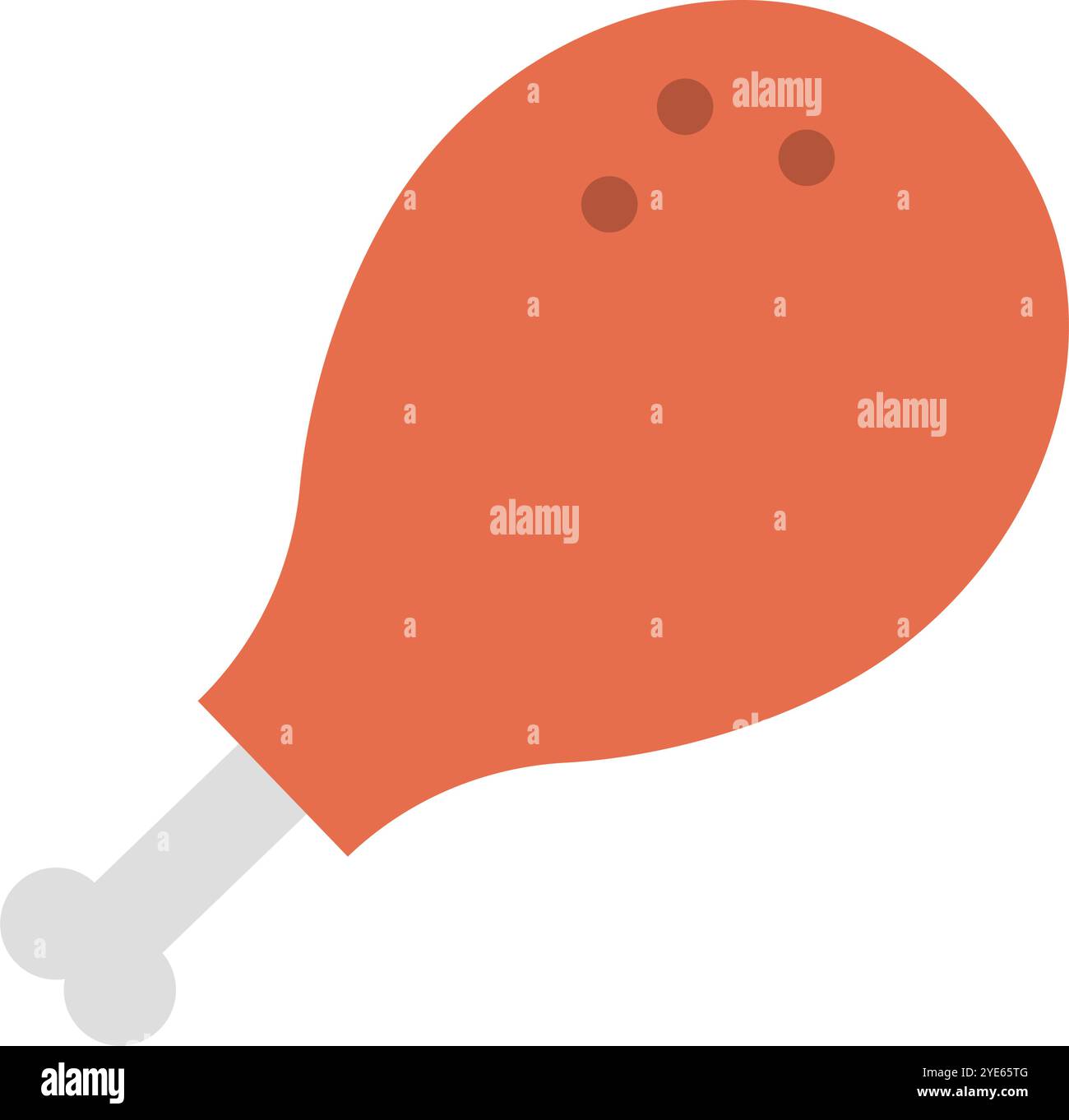 Chicken thigh food vector Cut Out Stock Images & Pictures - Alamy