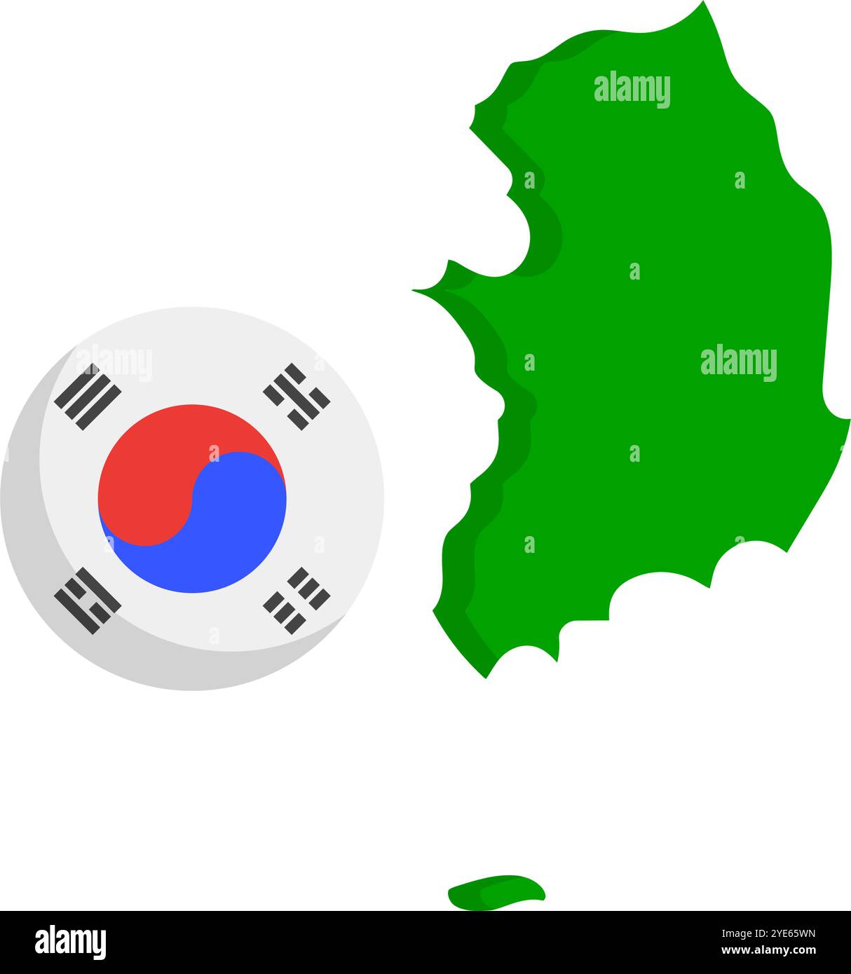 Map of korean peninsula hi-res stock photography and images - Alamy