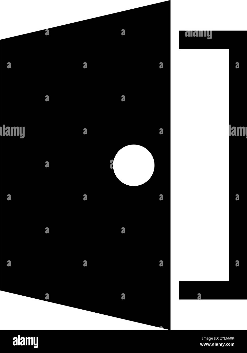 Open door silhouette icon. Enter room. Editable vector Stock Vector ...