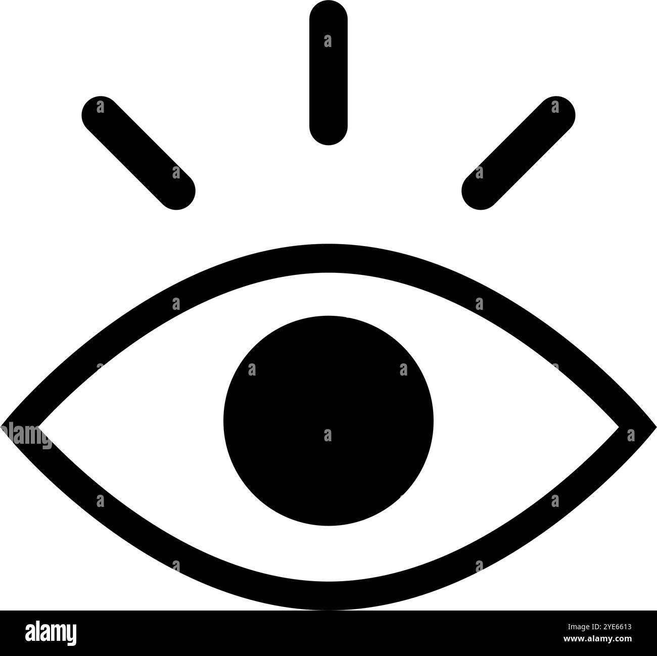 Pop eye icon. Notice and emphasis. Reaction eye. Editable vector Stock ...