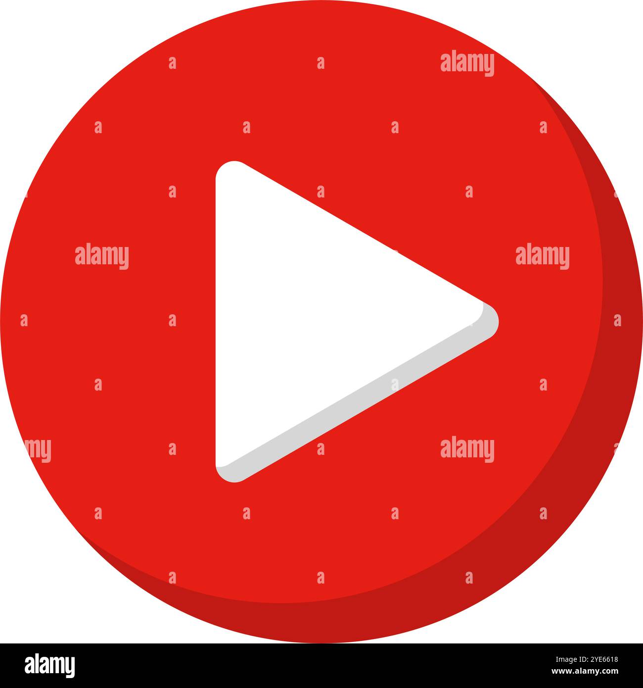 Flat design video play button. Editable vector Stock Vector Image & Art ...