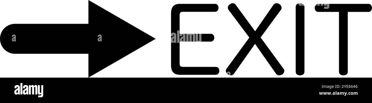 Simple EXIT icon. Exit. Editable vector Stock Vector Image & Art - Alamy