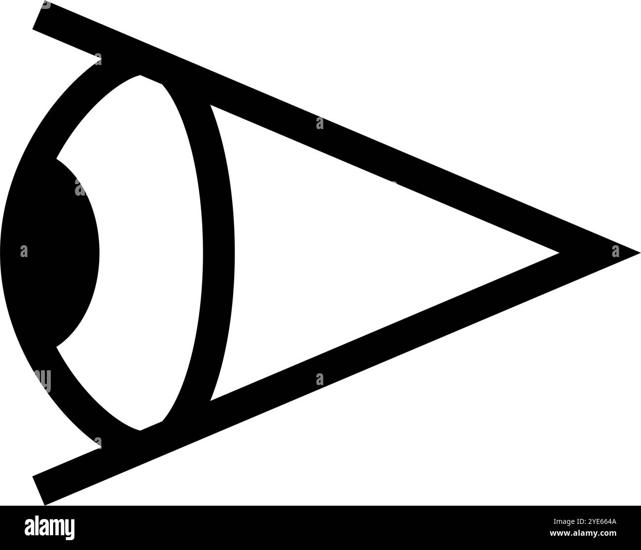 Simple eye side icon. Editable vector Stock Vector Image & Art - Alamy